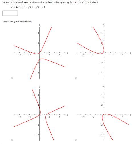 solved perform a rotation of axes to eliminate the xy term