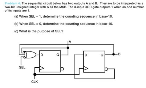 solved problem 4 the sequential circuit below has two