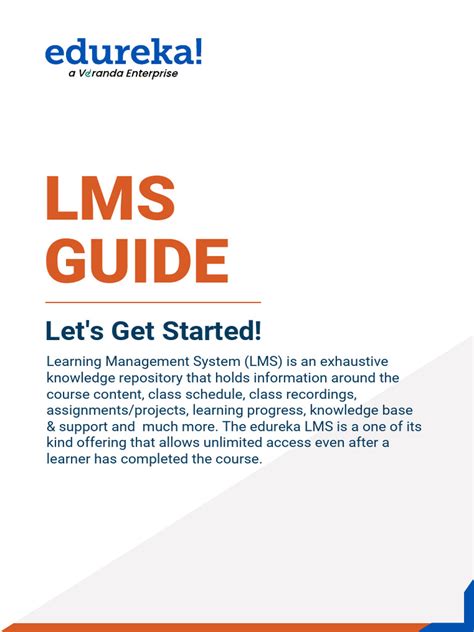 Edureka Lms Guide Pdf Learning Educational Technology