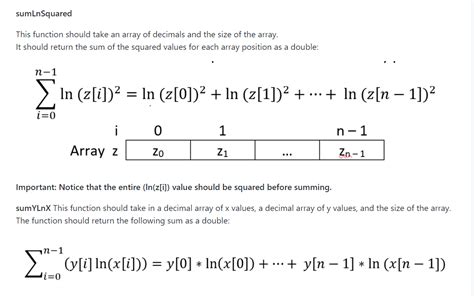 Solved Sum Those Sigma Values In The Equations Provided May