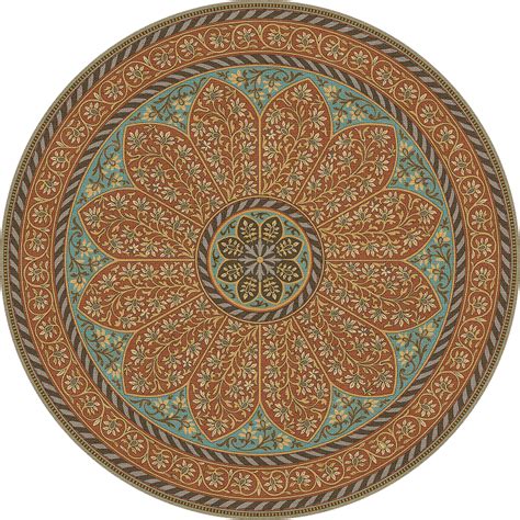Spicher Biltmore Estate Tracery Tuscan Arcade Round Vinyl Floor Cloth