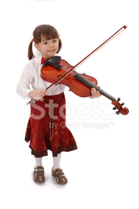 바이올린을 가진 아이 스톡 사진 Freeimages