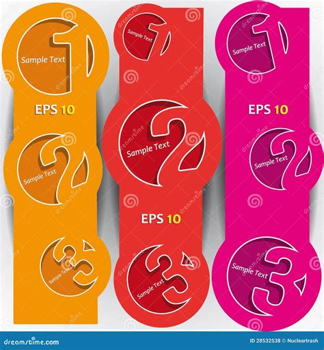 Banners With Numbers Vector Illustration CartoonDealer Com