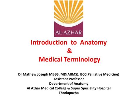 Introduction To Anatomy And Medical Terminology Pptx