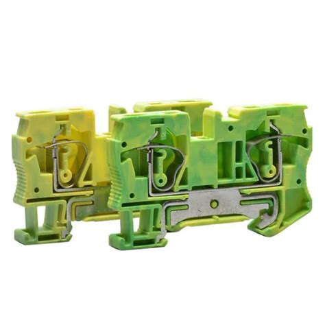 St Spring Type Grounding Earth Landing Din Rail Terminal Block Connectors Grounding Connector