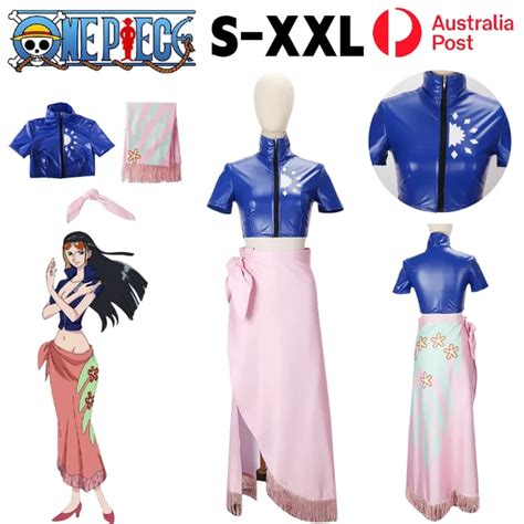 One Piece Nico Robin Cosplay Costume Uniform Top Dress Full Set