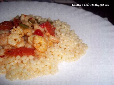 Simples E Saboroso Cuscus Com Camarão