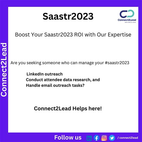 Connect2lead On Linkedin Saastr2023 Networking Businesssuccess Eventnetworking