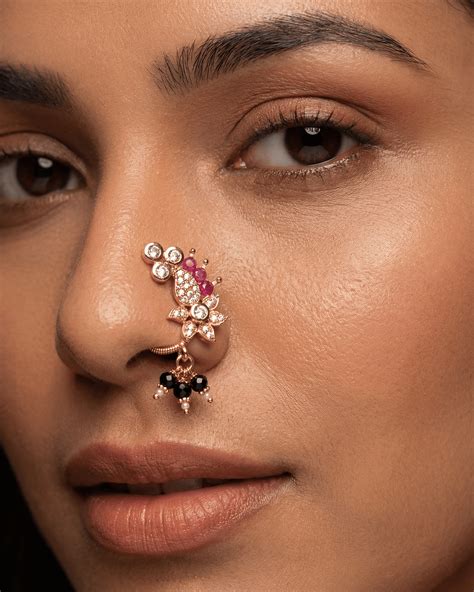 Riya Moissanite Nose Ring Kaushalya Art Jewellery