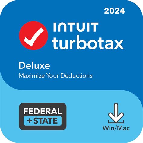 Turbotax Deluxe 2024 Tax Software Federal And State Tax Return
