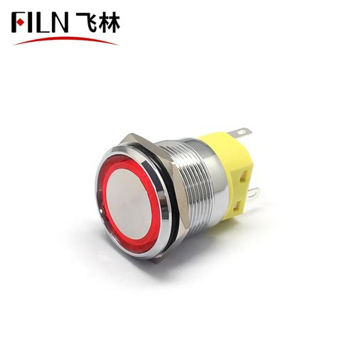 22MM Flat Head Terminal Pin Concave Metal Push Button Light Switch Biz Lian Business Link