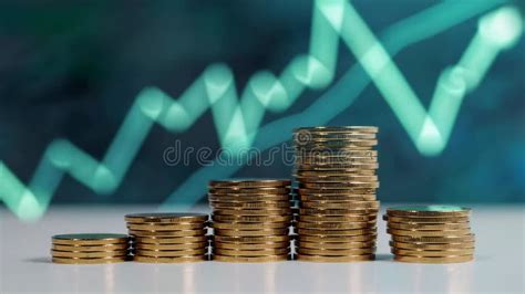 Stacked Coins With Rising Graph Depicts Financial Growth Stock Footage Video Of Finance