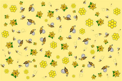 Premium Vector Honey And Bee Background