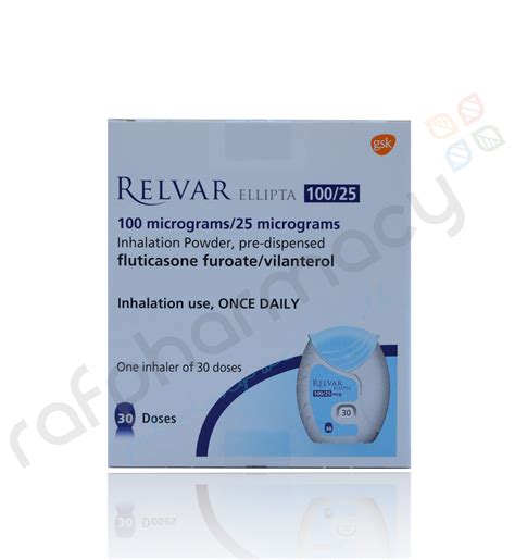 Relvar Ellipta 10025 Mcg Inhaler 30 Dose1s Raf Pharmacy