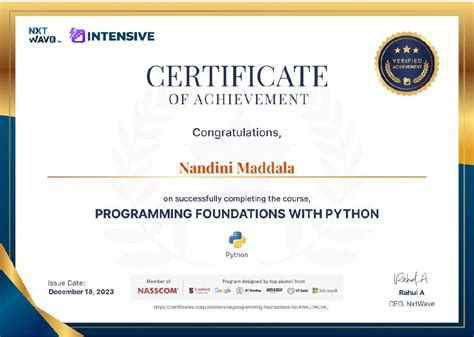 Nandini Maddala On Linkedin Hello Busy Codersiam Happy To Share My Achievement In Python