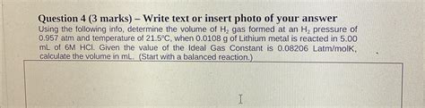 Solved Question 4 3 ﻿marks ﻿write Text Or Insert Photo