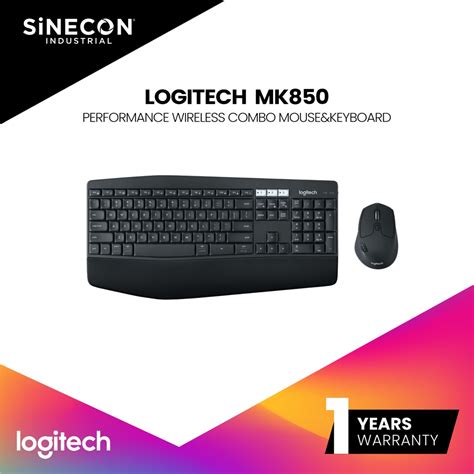Logitech ชุดคีย์บอร์ดและเมาส์ไร้สาย Mk850 Performance Wireless Combo Keyboard And Mouse