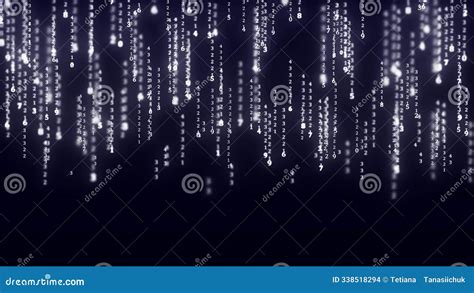 Binary Code With Numbers Moving On The Screen Digital Age Binary Algorithm Data Code