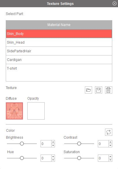 Modifying Textures Of 3d Actor
