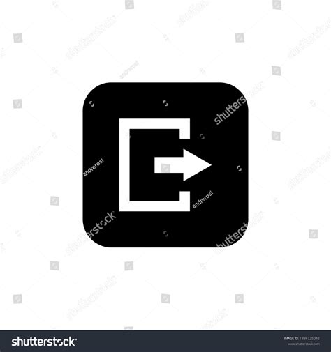 Exit Symbol Close Vector Icon Exit Stock Vector Royalty Free