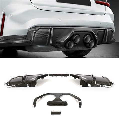 Difusor De Parachoques Trasero De Fibra De Carbono Para Bmw Cubierta De Labio Y Salpicador