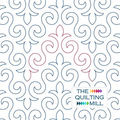 Scrolling Digital Quilting Pantograph Longarm Quilt Pattern E2e