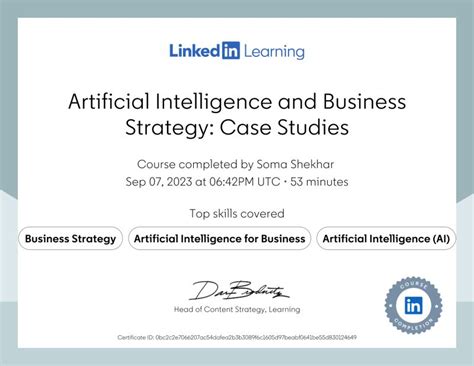 soma shekhar on linkedin certificate of completion
