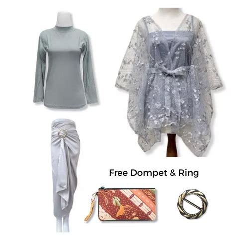 Jual In Baju Kebaya Modern Hijab Kekinian Bawahan Polos Kebaya Korean Style Baju