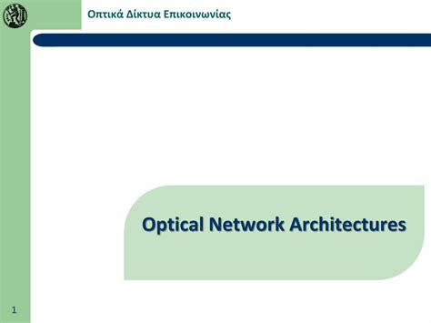 Pdf Optical Network Architectures · Pdf Fileoptical Network Architectures 2 Overview Of