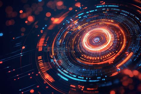 Colorful Abstract Light Trails Circular Patterns Bright Glow Stock