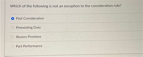 Solved Which Of The Following Is Not An Exception To The