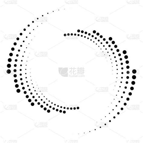 点，点，斑点抽象同心圆。螺旋，漩涡，旋转元素。圆形和径向线卷曲，螺旋线。带旋转的分割圆。辐射弧线。科