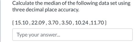 Solved Calculate The Median Of The Following Data Set Using Chegg