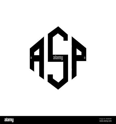 ASP Letter Logo Design With Polygon Shape ASP Polygon And Cube Shape