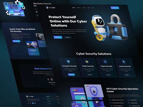 Cybersecurity Landing Page On Behance
