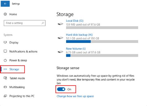 How To Enable Storage Sense To Free Up Storage Space In Windows 10 Creator Update