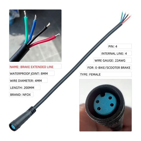 Bclong Ebike Display Connector 2 3 4 5 6 Pin Cable Waterproof Connector