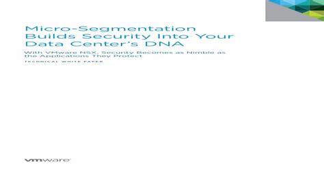 Micro Segmentation Builds Security Into Your Data Centers Dna · Micro Segmentation Is Not