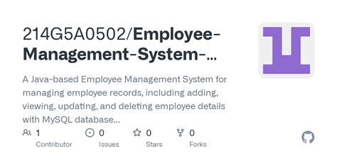 Github 214g5a0502employee Management System Jdbc Project A Java Based Employee Management