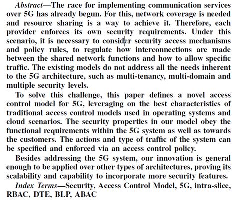 Pdf Formalization Of A Security Access Control Model For The 5g System