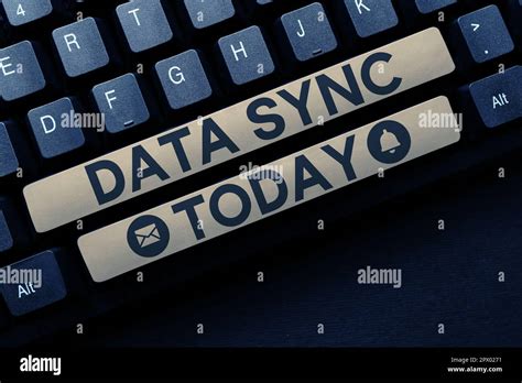 Sign Displaying Data Sync Word Written On Data That Is Continuously Generated By Different