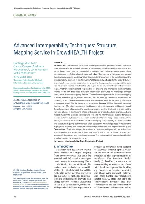 pdf advanced interoperability techniques structure mapping service