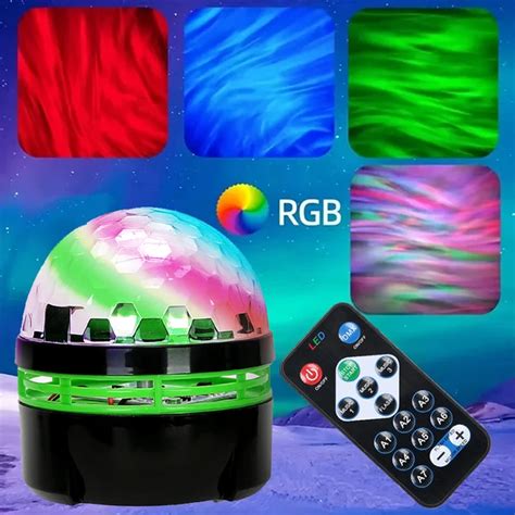 Led 워터 패턴 별이 빛나는 하늘 야간 조명 리모컨 오로라 프로젝션 라이트 Usb 플러그 매직 볼 스테이지 Ktv 호텔