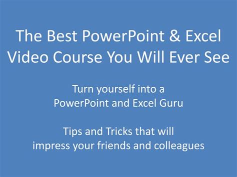 Powerpoint And Excel Fundamentals Ppt