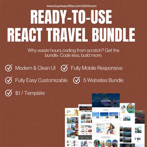 Travel Website Template Bundle For Modern Explorers — K2infocom