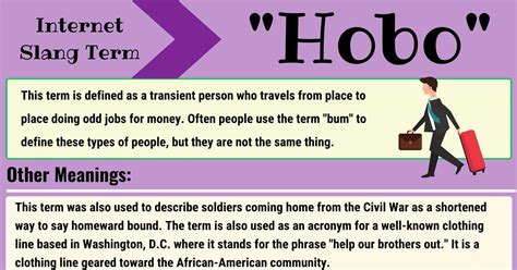 "Hobo" Meaning | What This Popular Term Stands For On Social Media • 7ESL