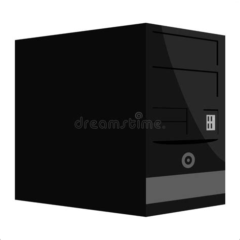 System Unit Of A Computer Icon Monochrome Style Stock Illustration Illustration Of Provider
