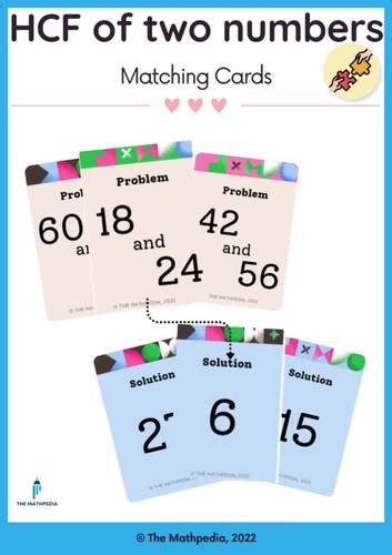 Matching Card Activity Hcf Of Two Numbers By The Mathpedia Tpt