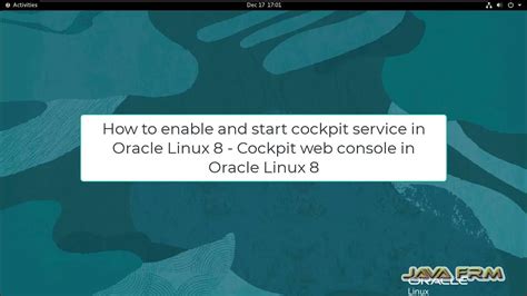 How To Enable And Start Cockpit Service In Oracle Linux 8 Cockpit Web Console In Oracle Linux