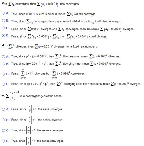 Solved Determine Whether The Following Statements Are True